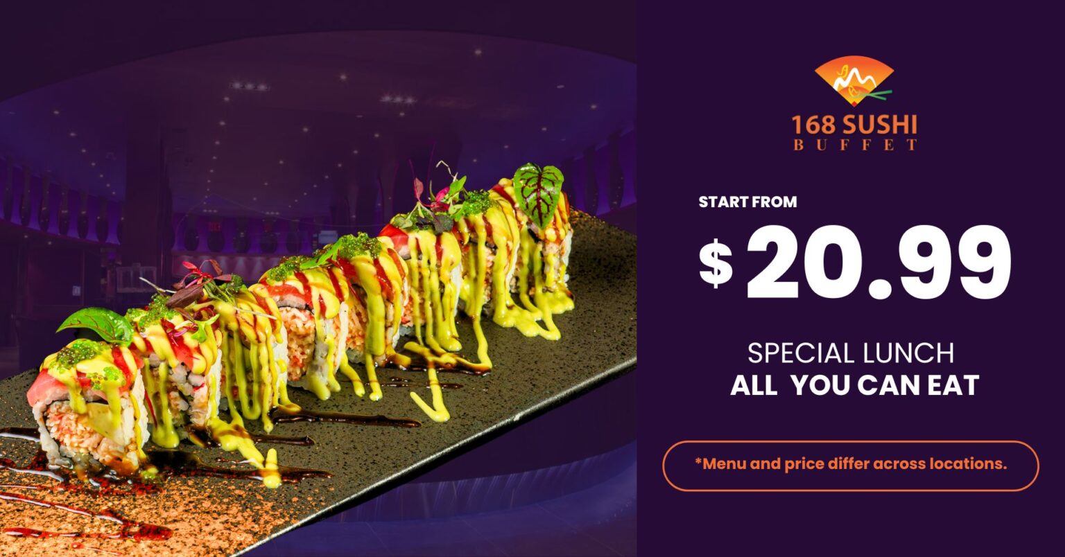 Lunch & Dinner Special Offers | 168 Sushi | Sushi Buffet